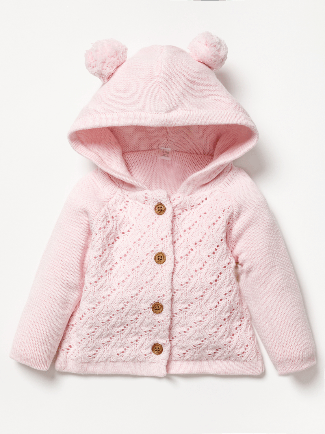 Baby Girls Knitted Jacket - Pink Ears (0-12m) (PK6) C05199 – www ...