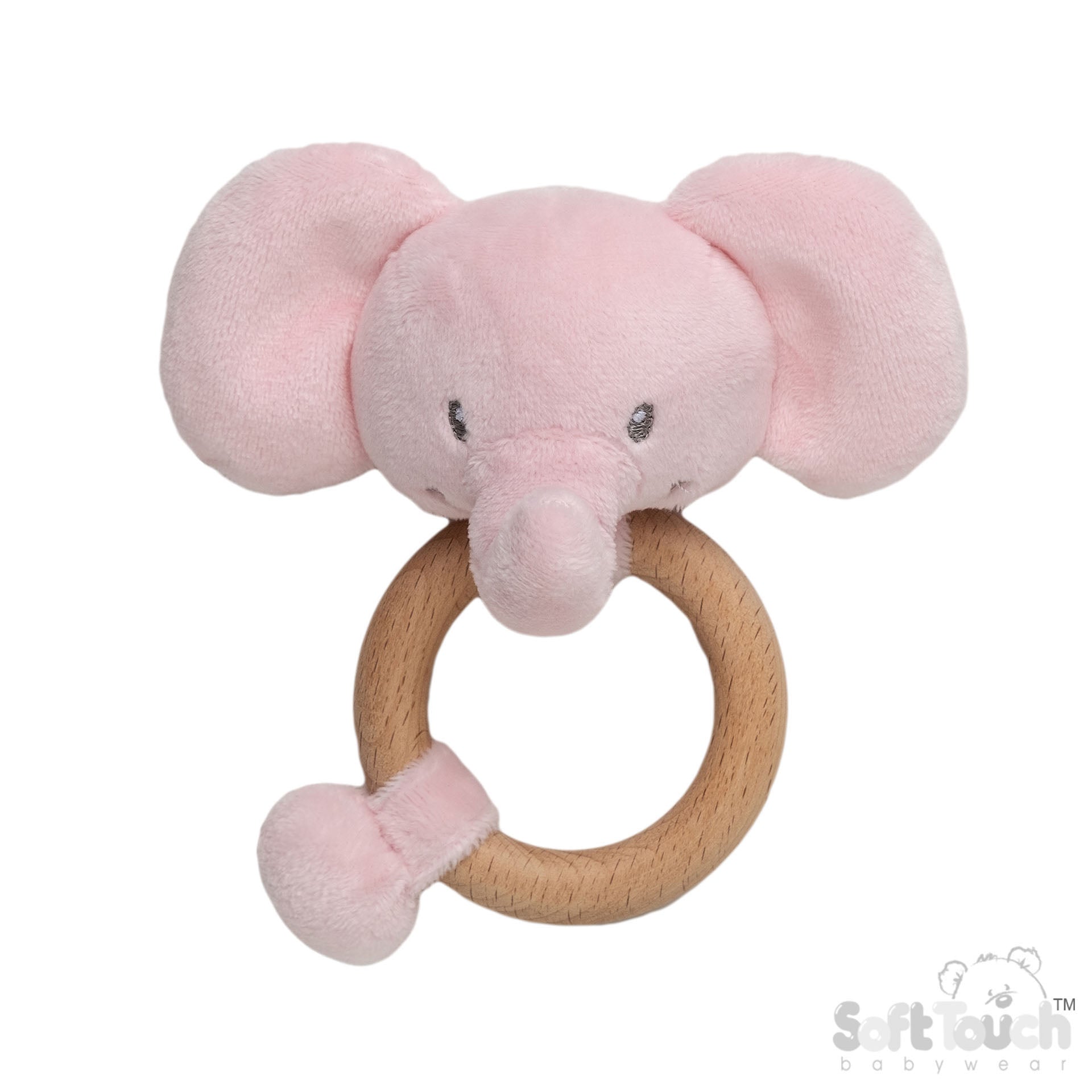Baby Eco Recycled Elephant Rattle Toy - Pink (PK6) ERT66-P – www ...