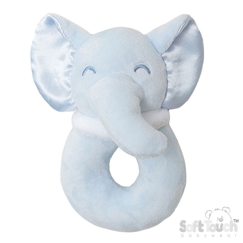 BLUE ELEPHANT RATTLE TOY (PK6) RT36-B – www.kidswholesale.co.uk